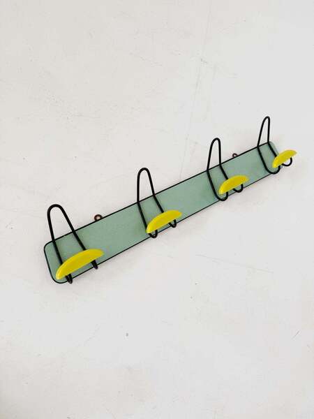 Mid Century Wall Coat Rack, Italy, 1950s 1960s | Vinterior