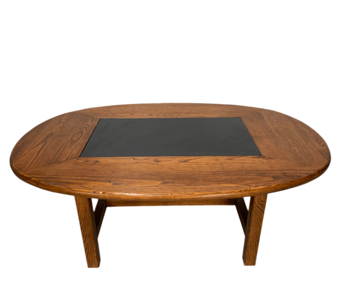 William Yeoward Oval Dining Table In Chestnut And Slate | Vinterior