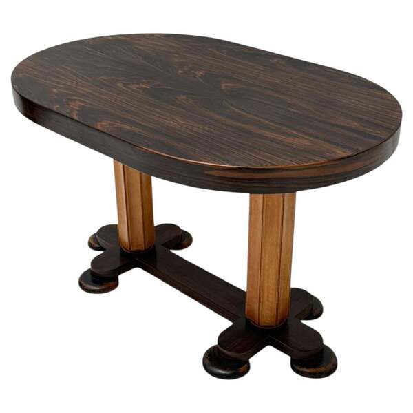 Art Deco Oval Center Table By Gebroeders Reens, 1930s | Vinterior