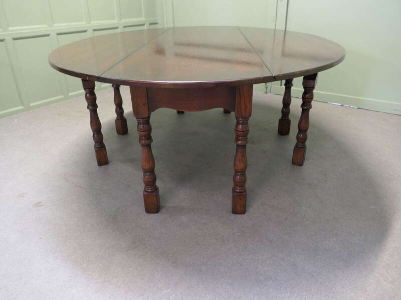 Large Oak Gate Leg Or Wake Table This Is A Very Rare And Magnificent ...