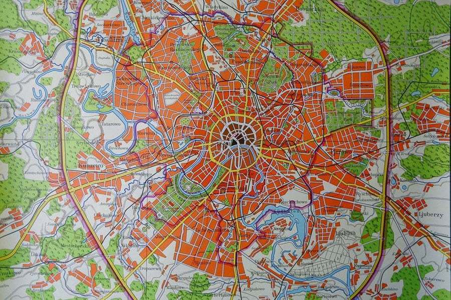 Original Huge Vintage German Educational School Wall Chart Moscow ...