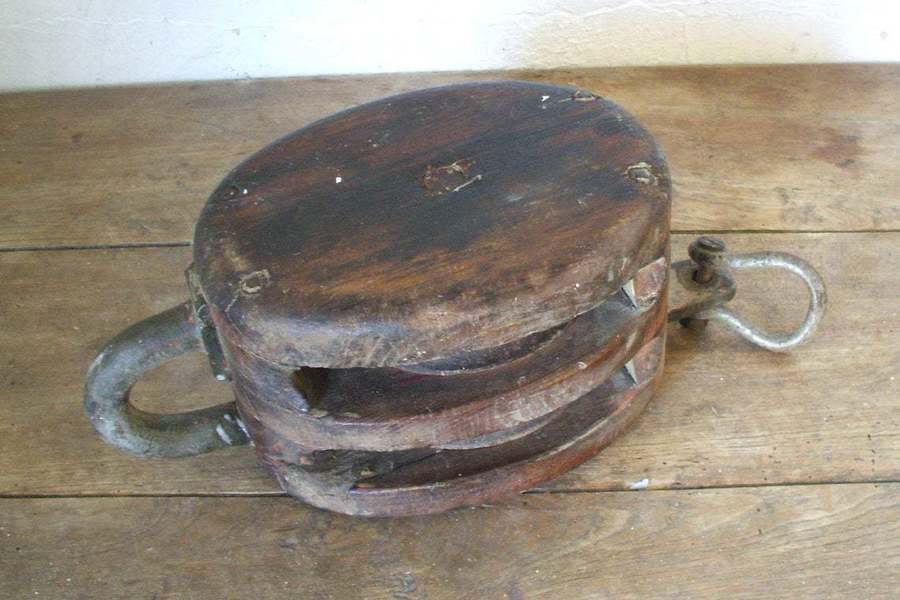 Contemporary Accessories | 1950s Navy Double Pulley Brown | Vinterior