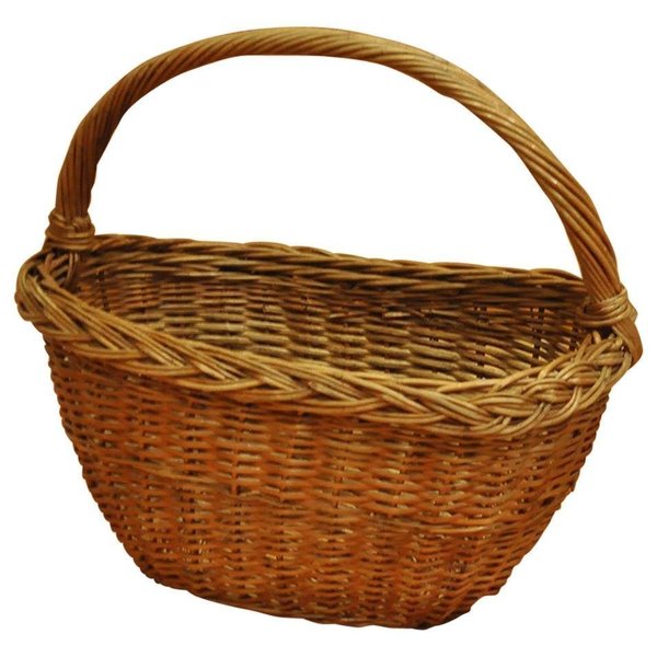 1950s Hungarian Vintage Brown Rattan Storage Baskets | Vinterior