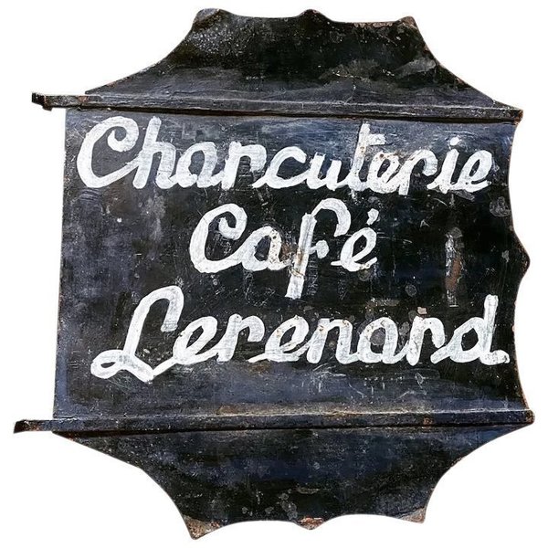 Antique Accessories | Iron 19th Century French Cafe Sign | Vinterior
