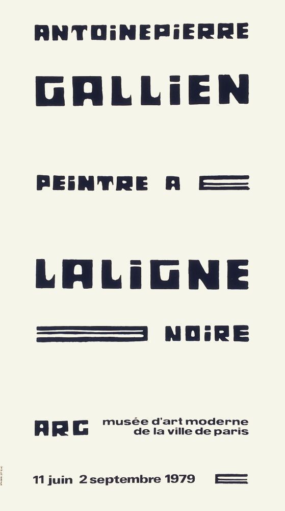 Gallien Antoine Pierre (1896 1963) Offset Poster Arc 1979 Exhibition La ...
