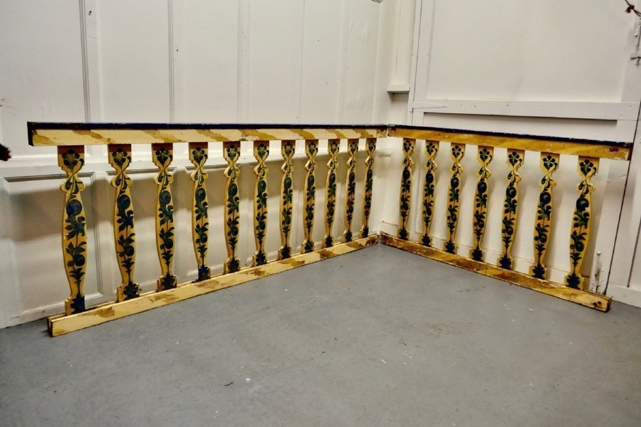 Hand Painted Wooden Railings From A Fair Ground | Vinterior
