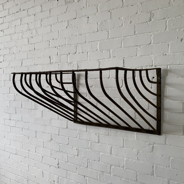 Antique Wrought Iron Wall Mounted Hay Rack, Brown | Vinterior