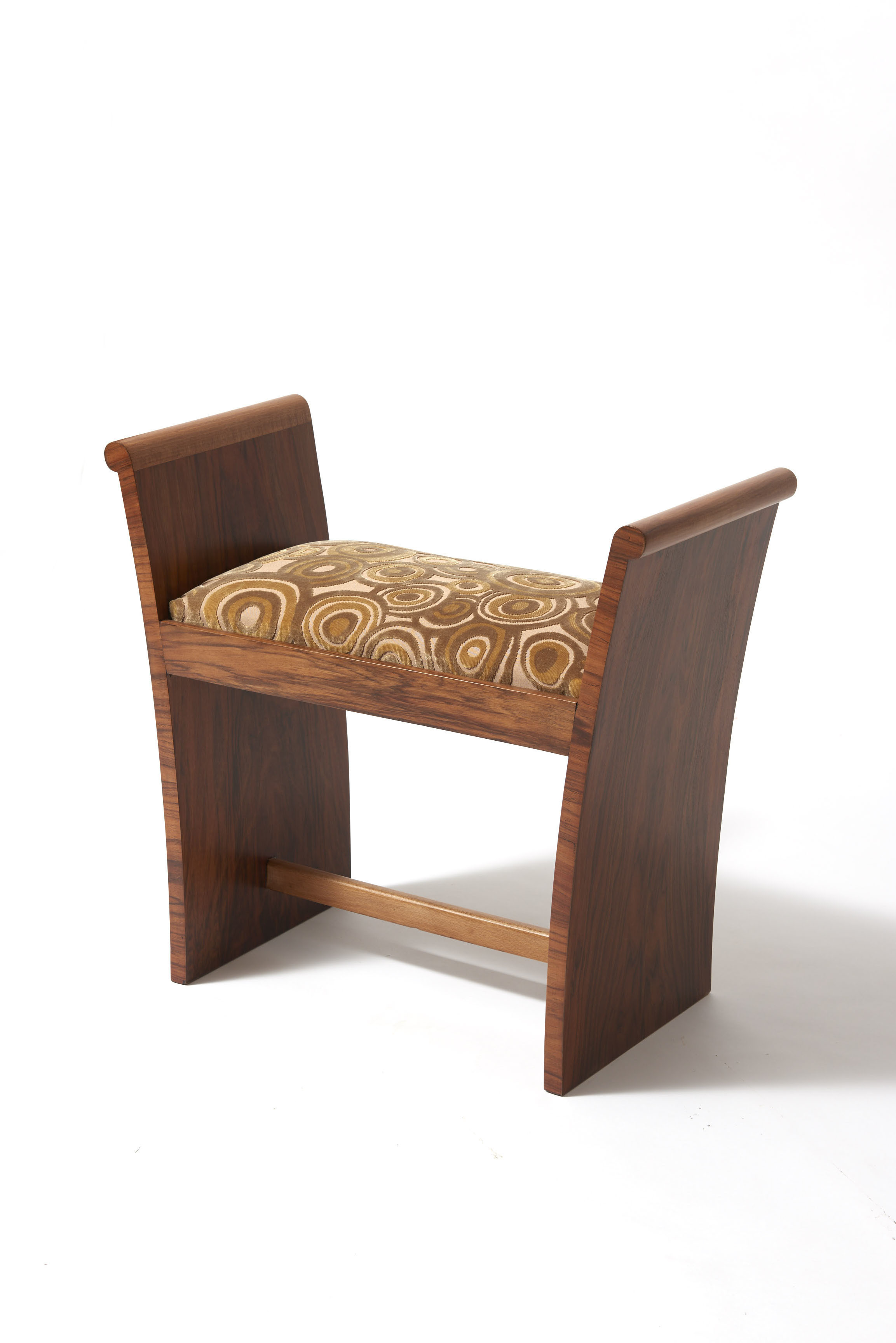Upcycled Seating Walnut Art Deco Ottoman 1930s Vinterior