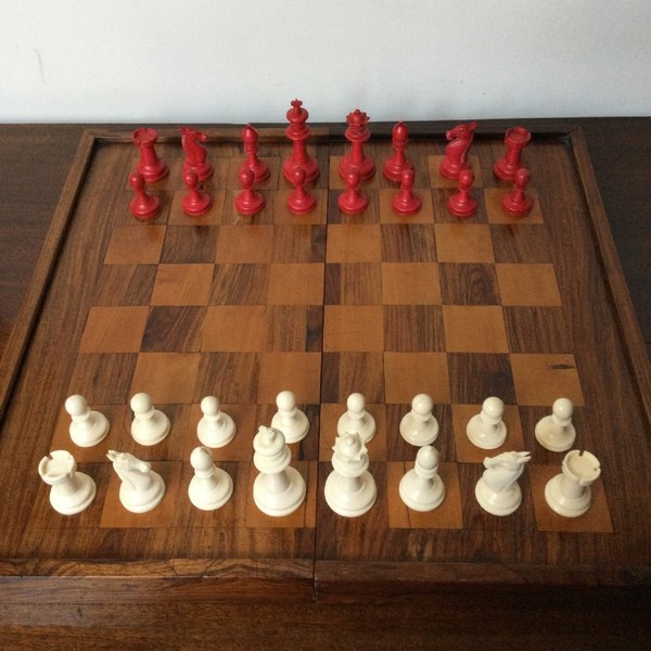 Chess Sets, 1800s, Oak, Antique | Vinterior