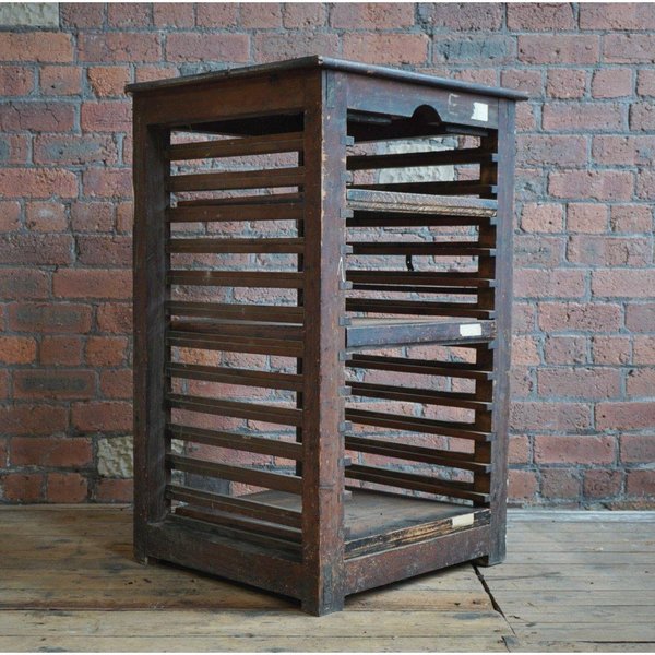 Antique Typsetting Storage Unit Printers Storage | Vinterior