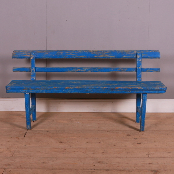 Rustic 19th C Austrian Bench With Original Painted Finish. 1880 ...