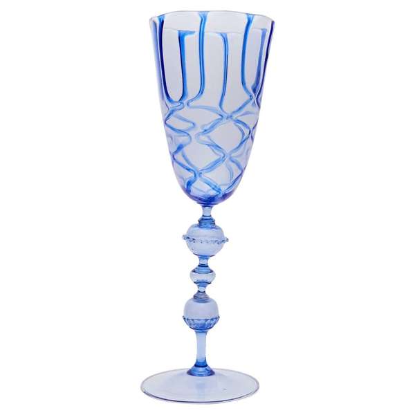 Large Chalice By Artistica Barovier With Blue Decoration 1920's Italy ...
