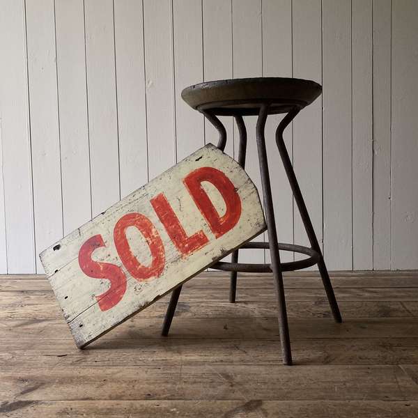 Vintage Wooden Sold Sign | Vinterior