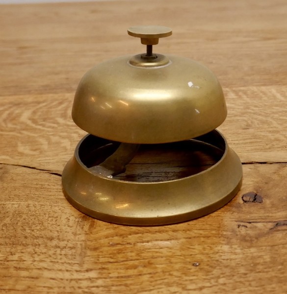 Victorian Brass Courtesy Counter Top Bell, Reception Desk Bell | Vinterior