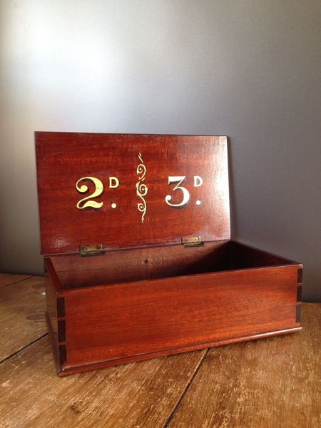 Rare Antique Victorian Wooden Cigar Box Gilded | Vinterior