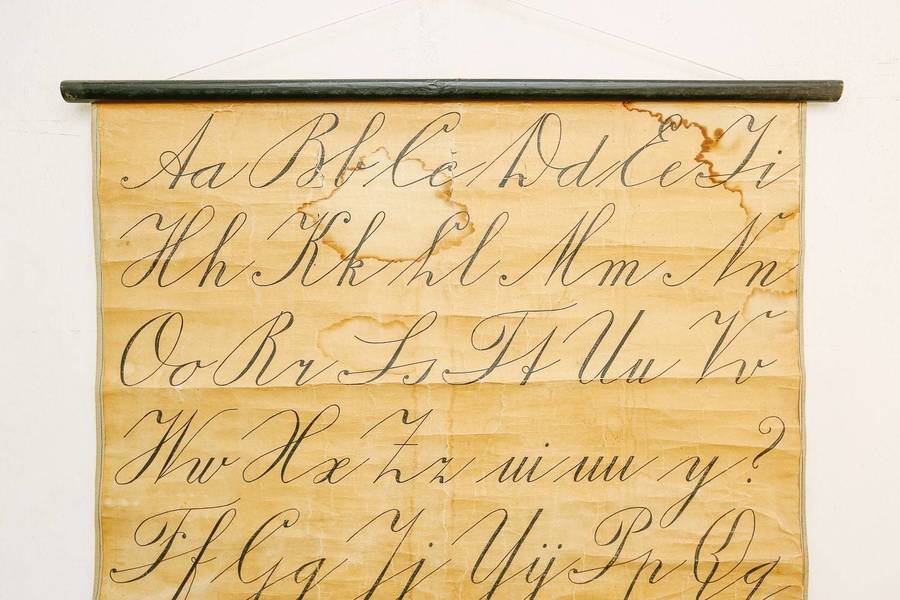 Vintage Cursive Alphabet Chart