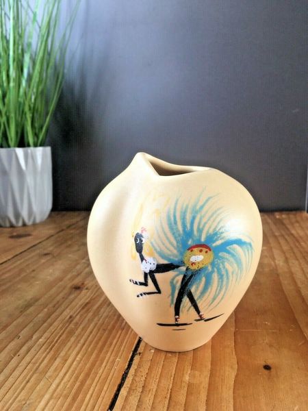 Rare 50s Mid Century Zell Schmider Keramik West German Pottery African ...