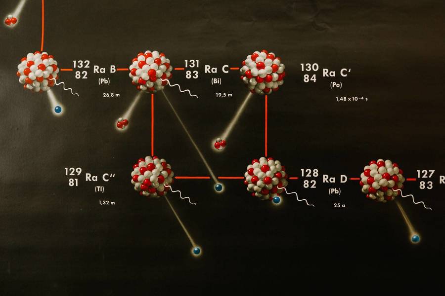 Original Scientific Technical Vintage German School Wall Chart Atomic ...