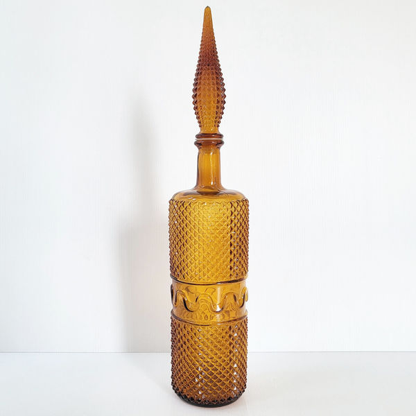 Superb Decanter Empoli Genie Bottle Orange Glass 1960 Vintage 60s 1960s ...
