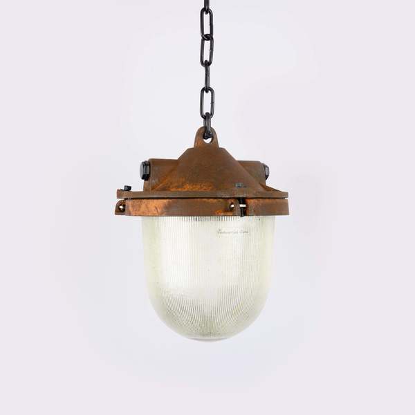Extreme "Rusted" Industrial Pendants With Prismatic Glass | Vinterior