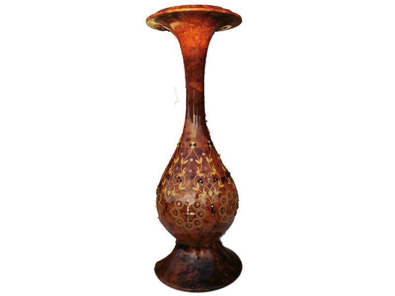 Fabulous Large Inlaid Vase Inlaid With Ebony, Lemon Wood And Mother Of ...