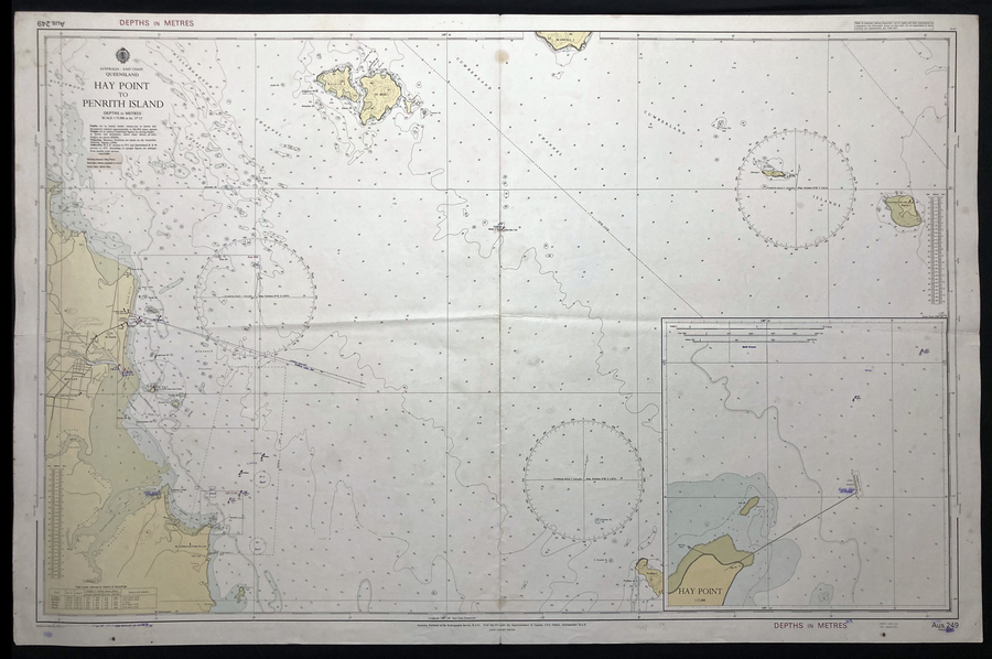 Nautical Chart Hay Point Penrith Island Queensland Australia Ran Aus ...