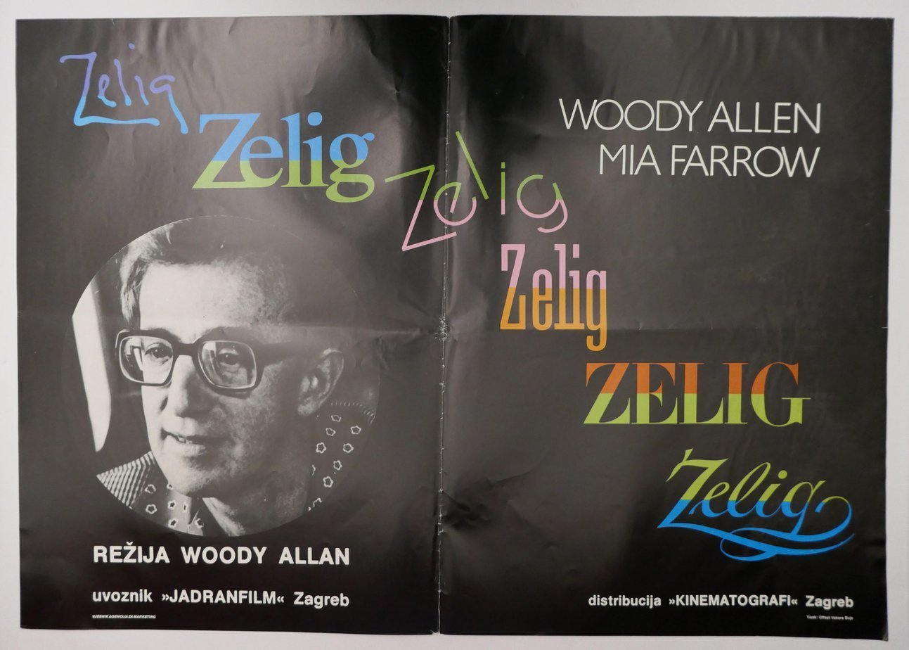 Original Movie Poster Zelig Woody Allan Mia Farrow Jadranfilm 1983 ...