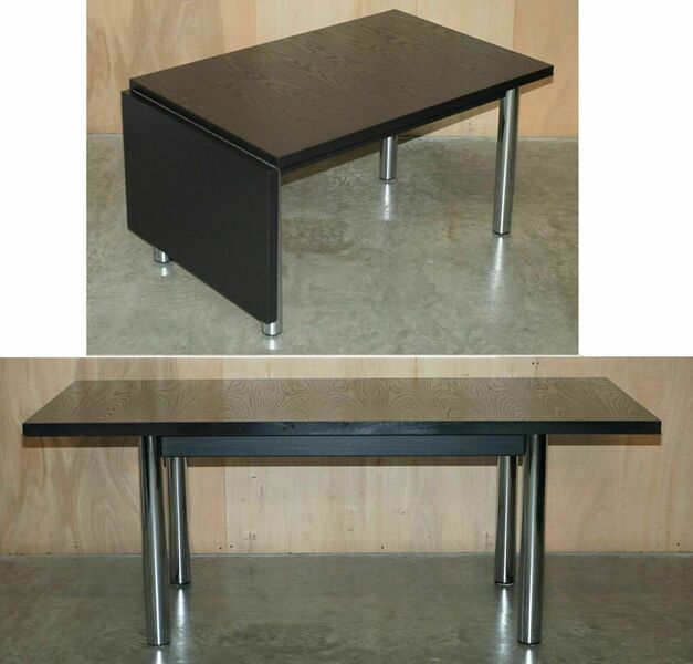 Vintage Mid Century Modern Marcel Breuer Cesca Habitat Extending Dining ...