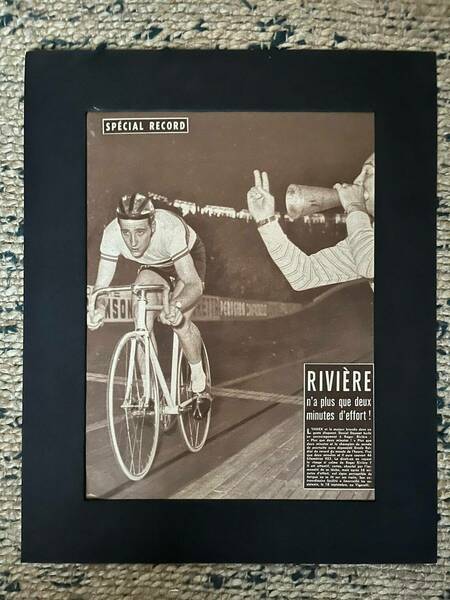 Original Roger Rivière St Raphael Pista Cycling Print 1957 | Vinterior
