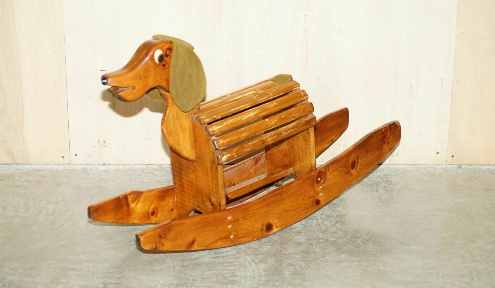 Stunning Hand Made Circa 1930 Childrens Rocking Horse Of A Dachshund ...